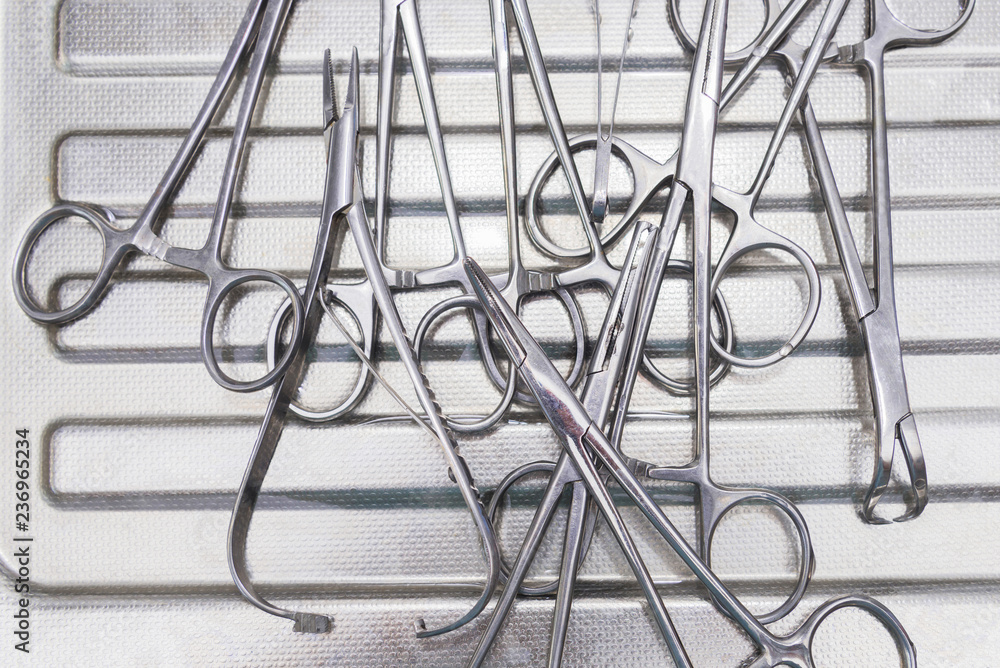 Surgical instruments, a set of surgical instruments Stock Photo | Adobe ...