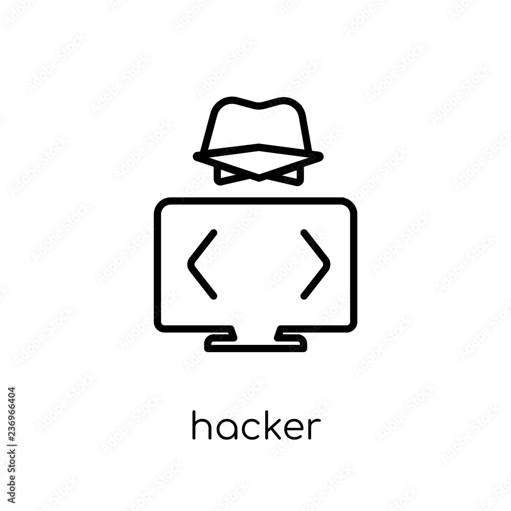Hacker Icon Flat