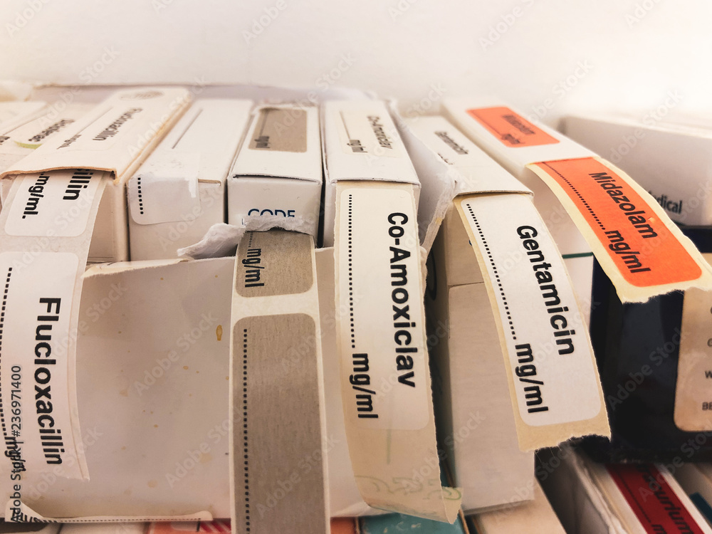 Intravenous drug labels - adhesive - to stick on syringe after drawing ...