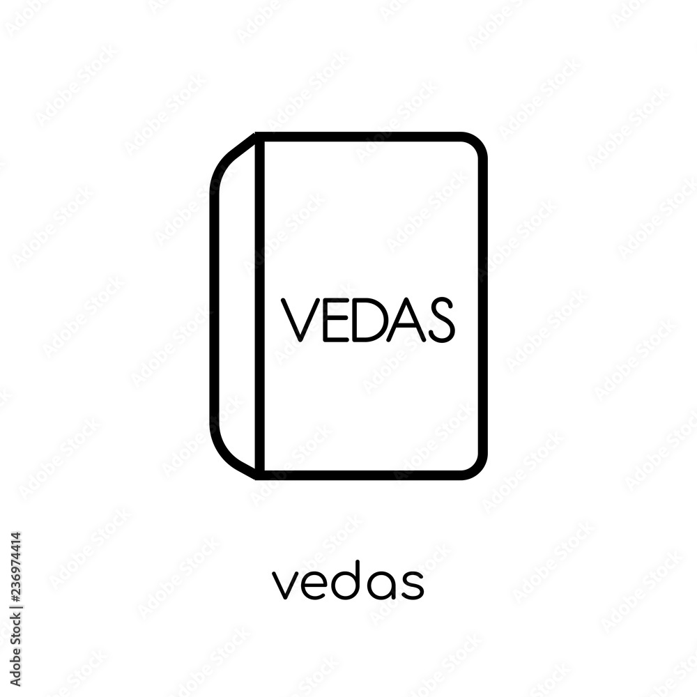 vedas icon. Trendy modern flat linear vector vedas icon on white ...