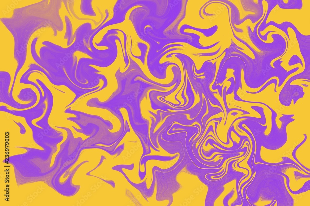 Purple and yellow abstract background in surreal style, marble texture ...