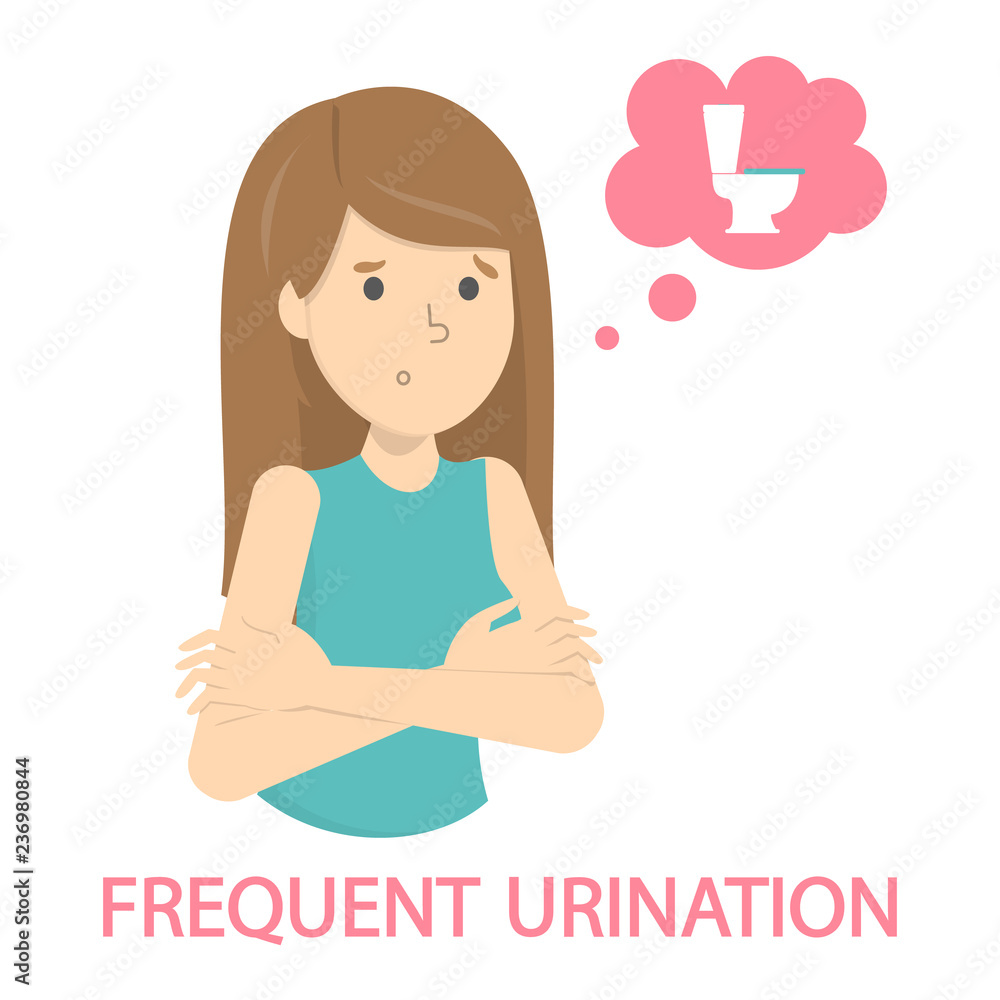 Frequent urination as a symptom of disease Stock Vector | Adobe Stock