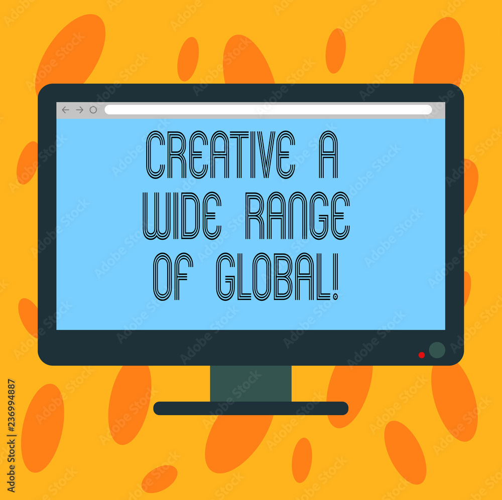 Writing note showing Creative A Wide Range Of Global. Business photo ...