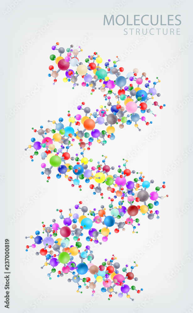 Protein structure, spiral, vector illustration Stock Vector | Adobe Stock