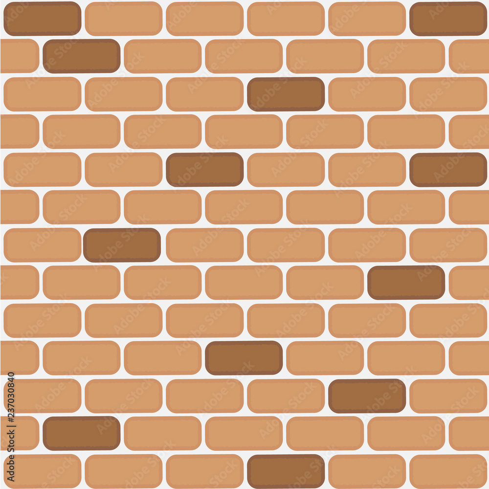 Cartoon Brick Wall. Brick wall horizontal background. Vector ...