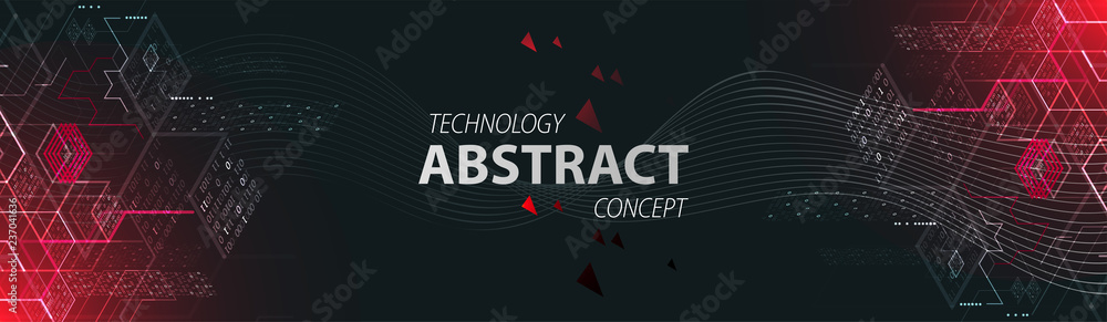 Technology background. Binary computer code. Vector illustration. Stock ...