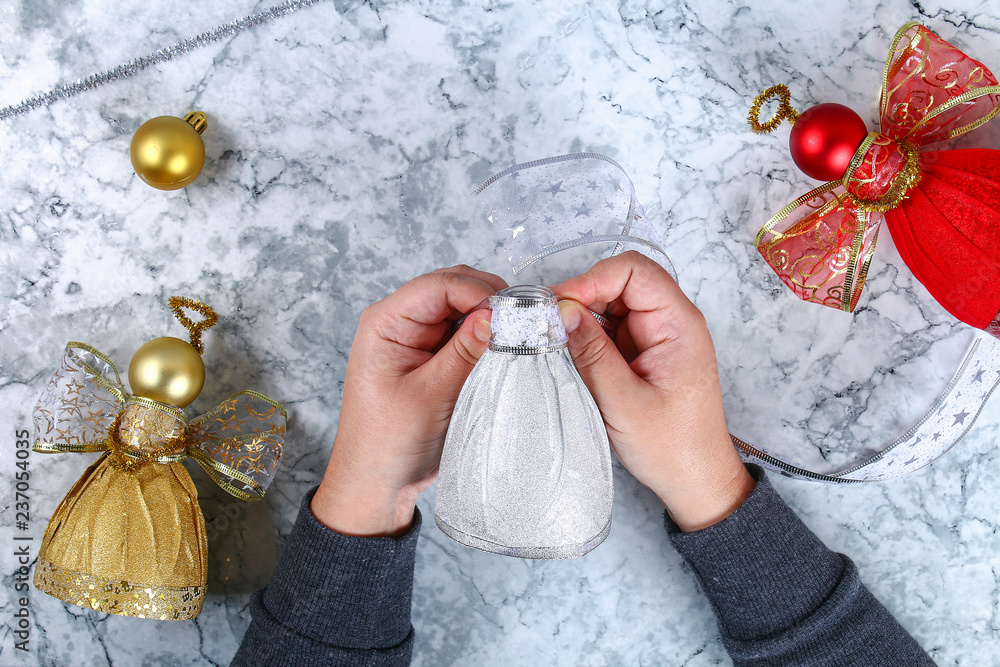 Diy Angel plastic bottle. Guide on the photo how to make a decorative ...