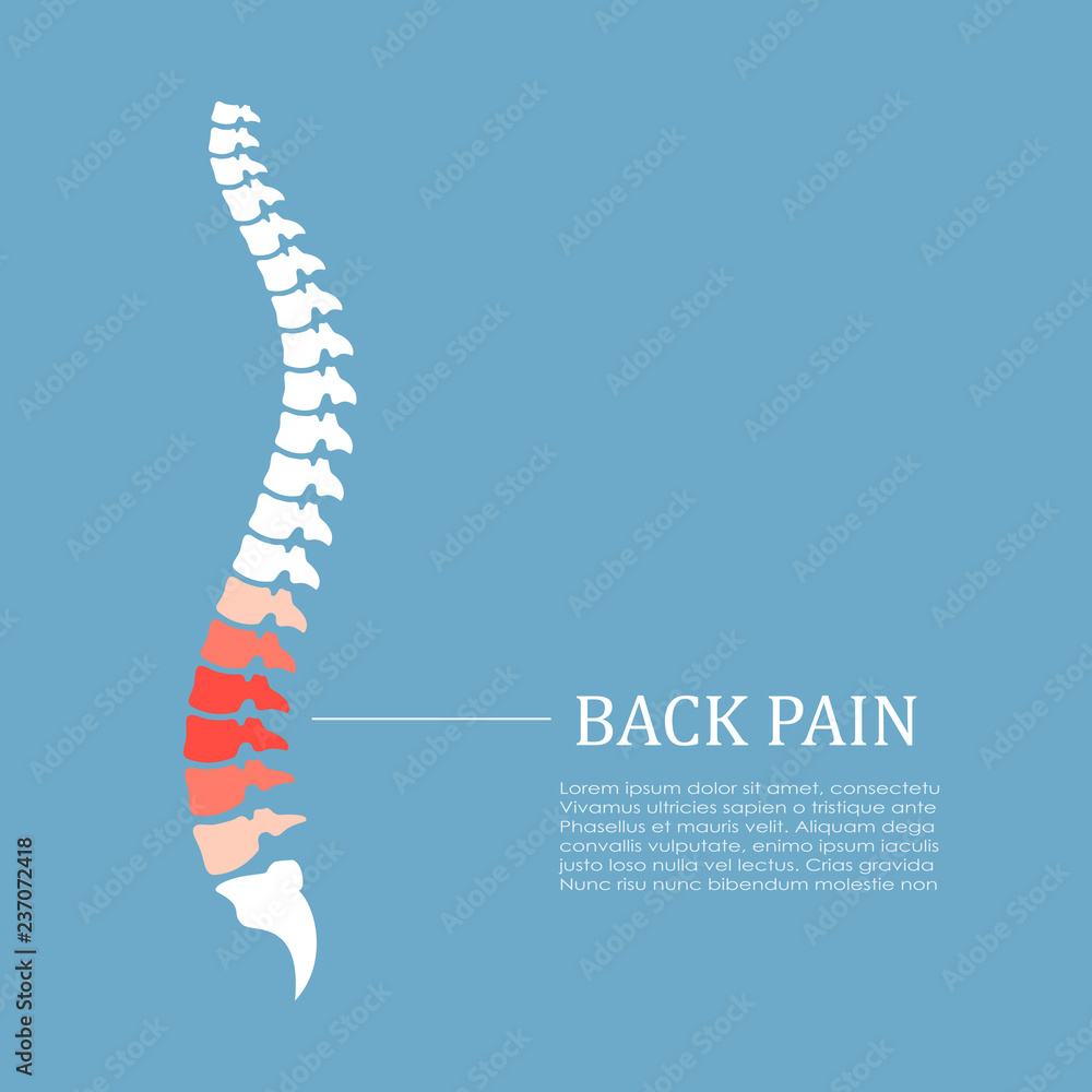 Back pain vector icon Stock Vector | Adobe Stock