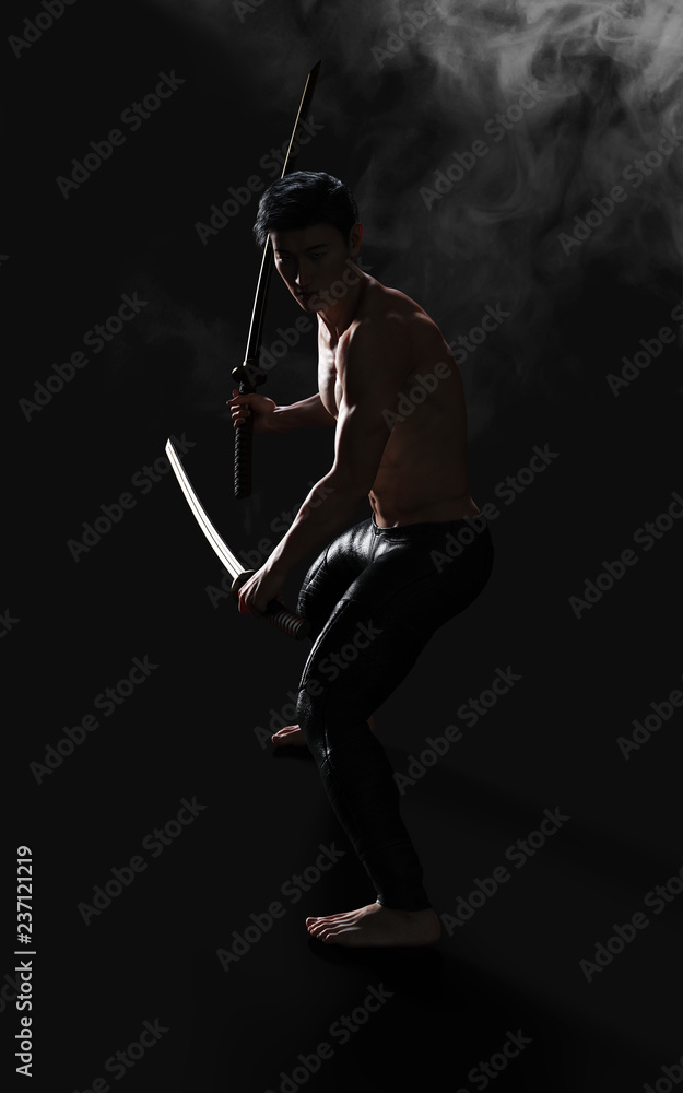 3d Illustration Human Portrait Of A Handsome Muscular Ancient Warrior ...