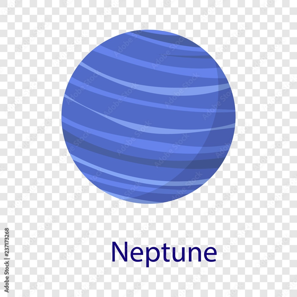 Neptune planet icon. Flat illustration of neptune planet vector icon ...