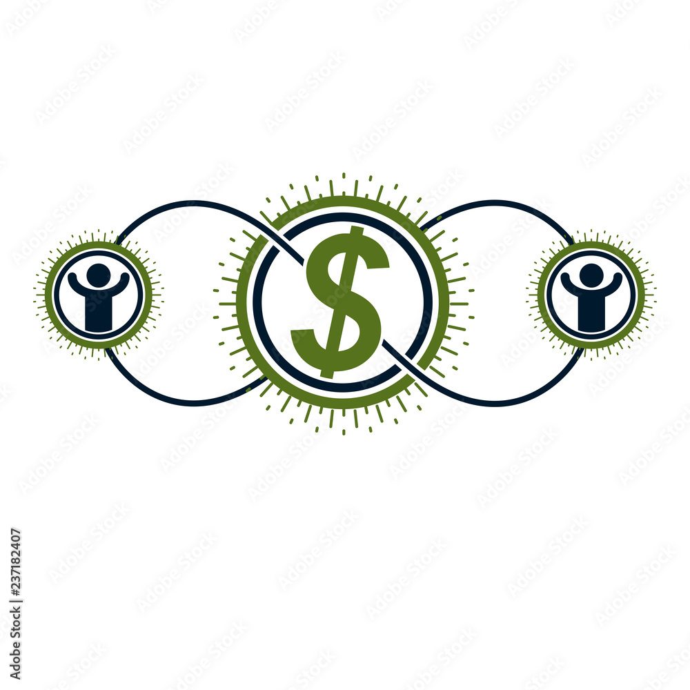 The Global Financial System conceptual logo, unique vector symbol ...