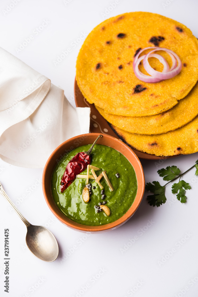 Makki di roti with sarson ka saag, popular punjabi main course recipe ...