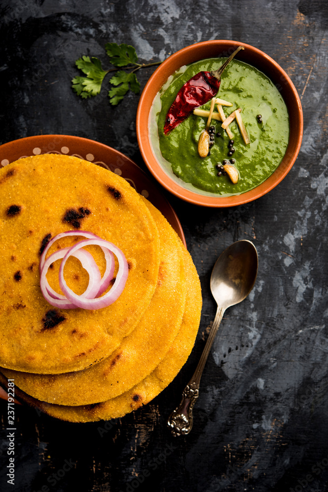 Makki di roti with sarson ka saag, popular punjabi main course recipe ...