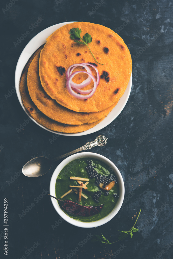 Makki di roti with sarson ka saag, popular punjabi main course recipe ...