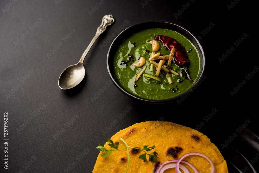 Makki di roti with sarson ka saag, popular punjabi main course recipe ...