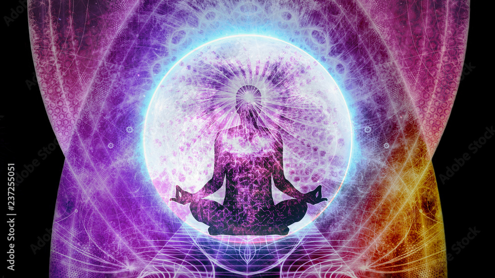 Abstract Artistic Colorful Meditation Background Stock-Illustration ...