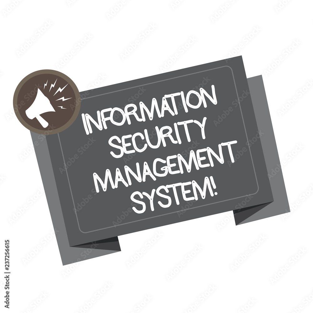 Word writing text Information Security Management System. Business ...