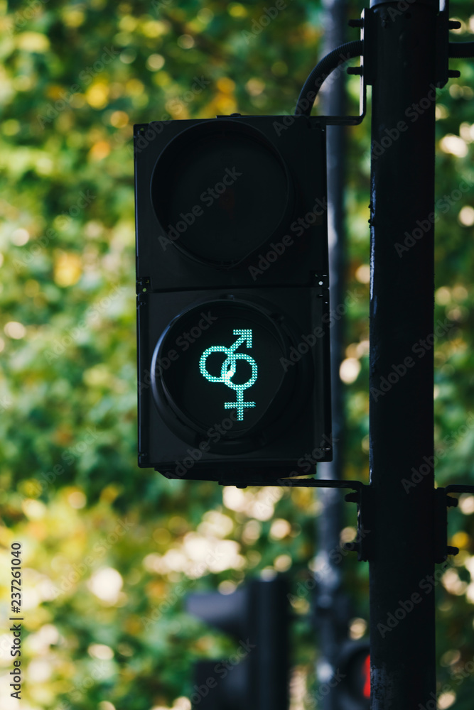 Traffic lights with male and female gender symbols Stock Photo | Adobe ...