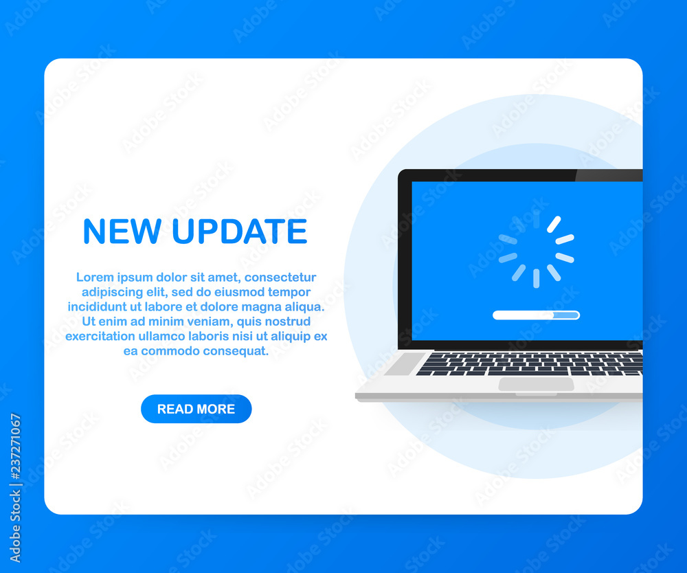 Vetor de System software update, data update or synchronize with ...