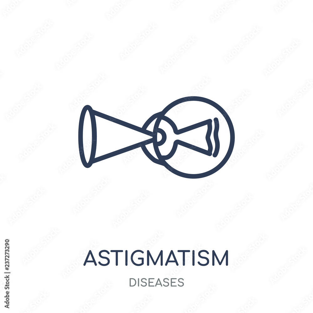 Astigmatism icon. Astigmatism linear symbol design from Diseases ...