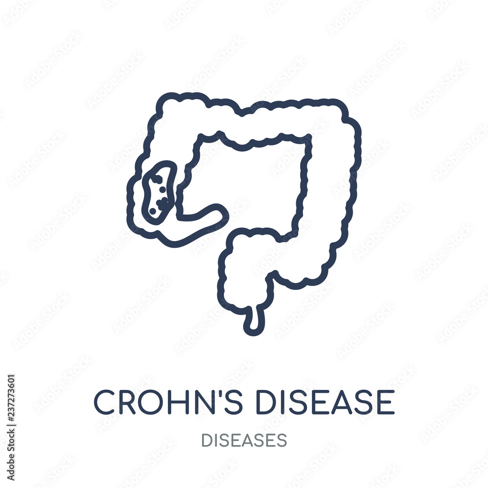 Crohn's Disease icon. Crohn's Disease linear symbol design from ...