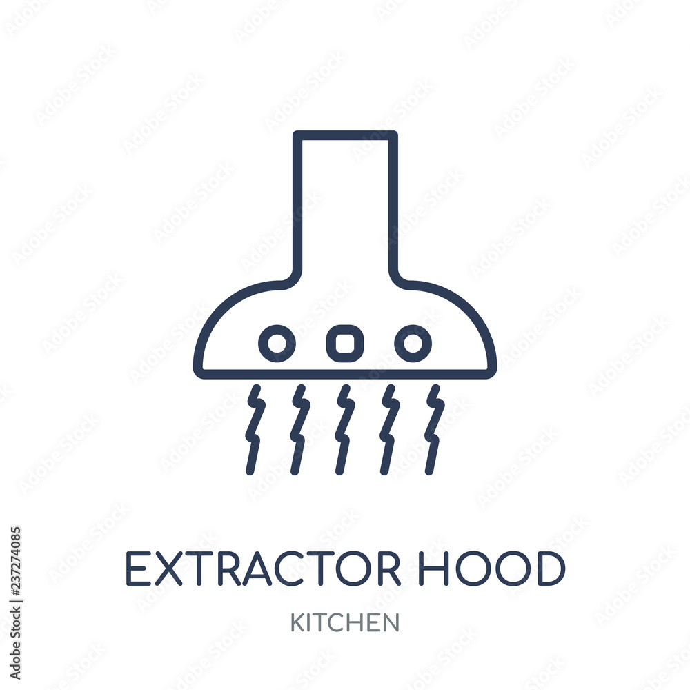 Vetor de Extractor hood icon. Extractor hood linear symbol design from ...