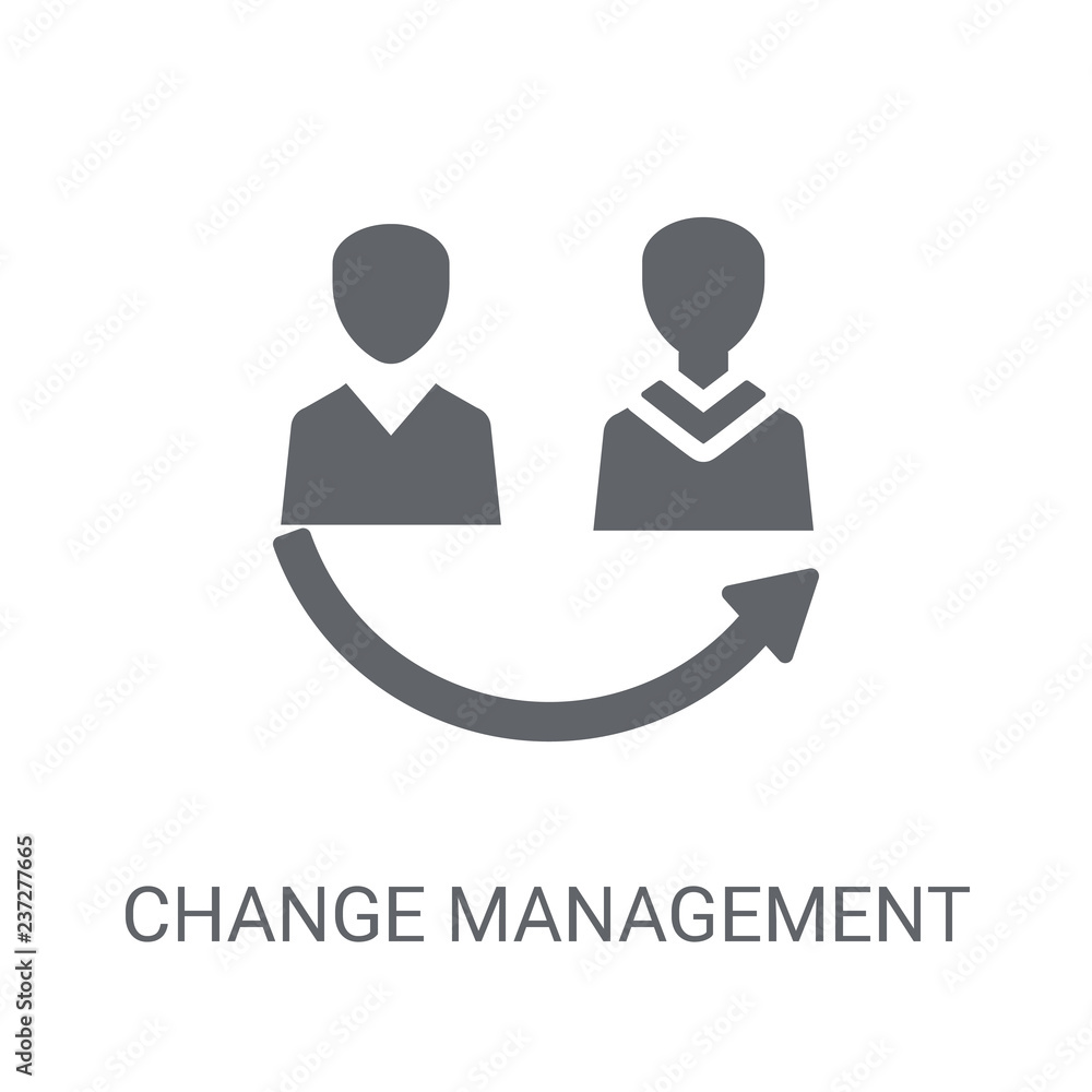 Change management icon. Trendy Change management logo concept on white ...