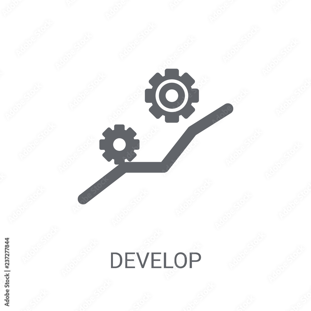 Develop icon. Trendy Develop logo concept on white background from ...