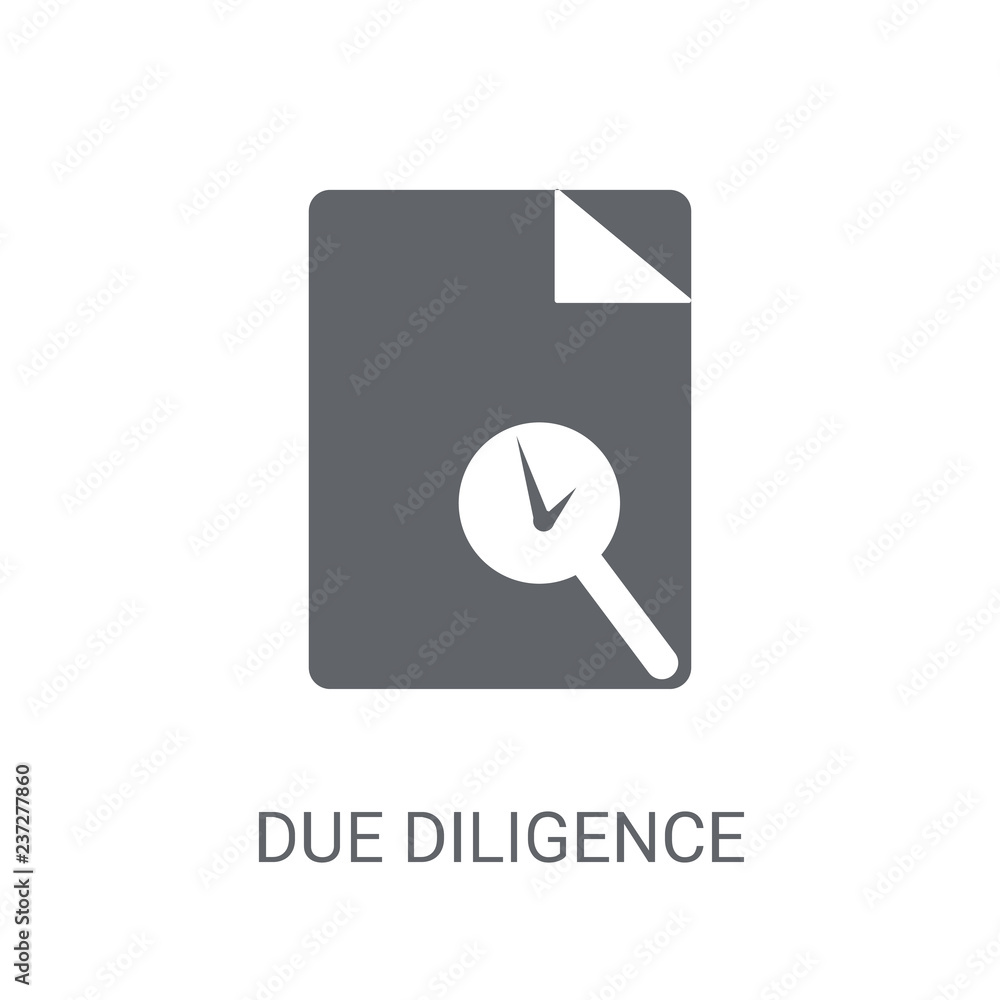 Due diligence icon. Trendy Due diligence logo concept on white ...