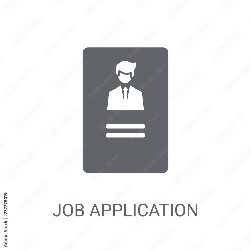 job Application icon. Trendy job Application logo concept on white ...
