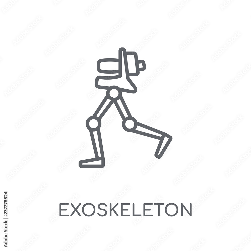Exoskeleton linear icon. Modern outline Exoskeleton logo concept on ...