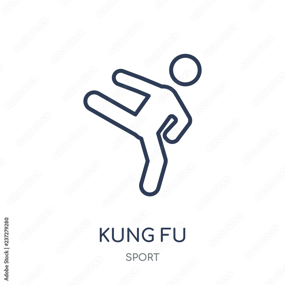 kung fu icon. kung fu linear symbol design from sport collection. Stock ...