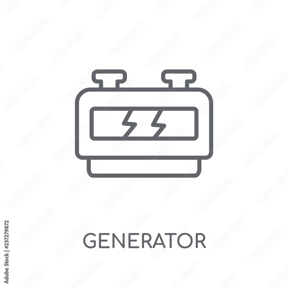 Generator linear icon. Modern outline Generator logo concept on white ...