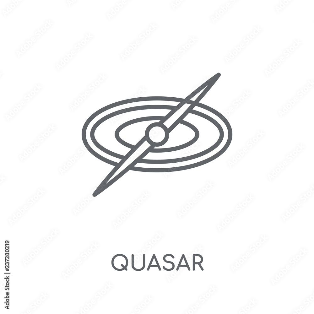 Quasar linear icon. Modern outline Quasar logo concept on white ...