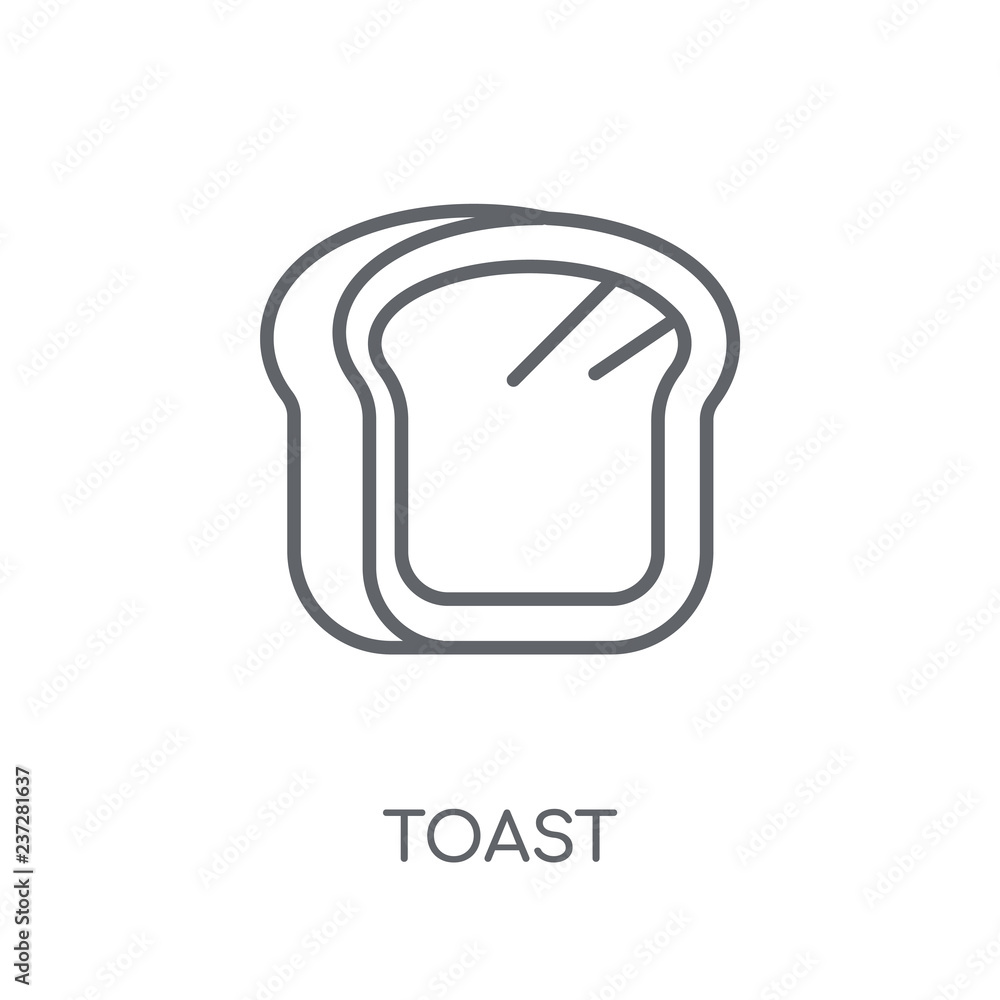 Toast linear icon. Modern outline Toast logo concept on white ...