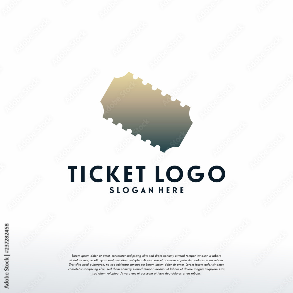 Simple Ticket logo designs symbol icon, Coupon logo Stock Vector ...