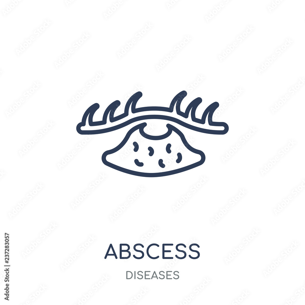Abscess icon. Abscess linear symbol design from Diseases collection ...
