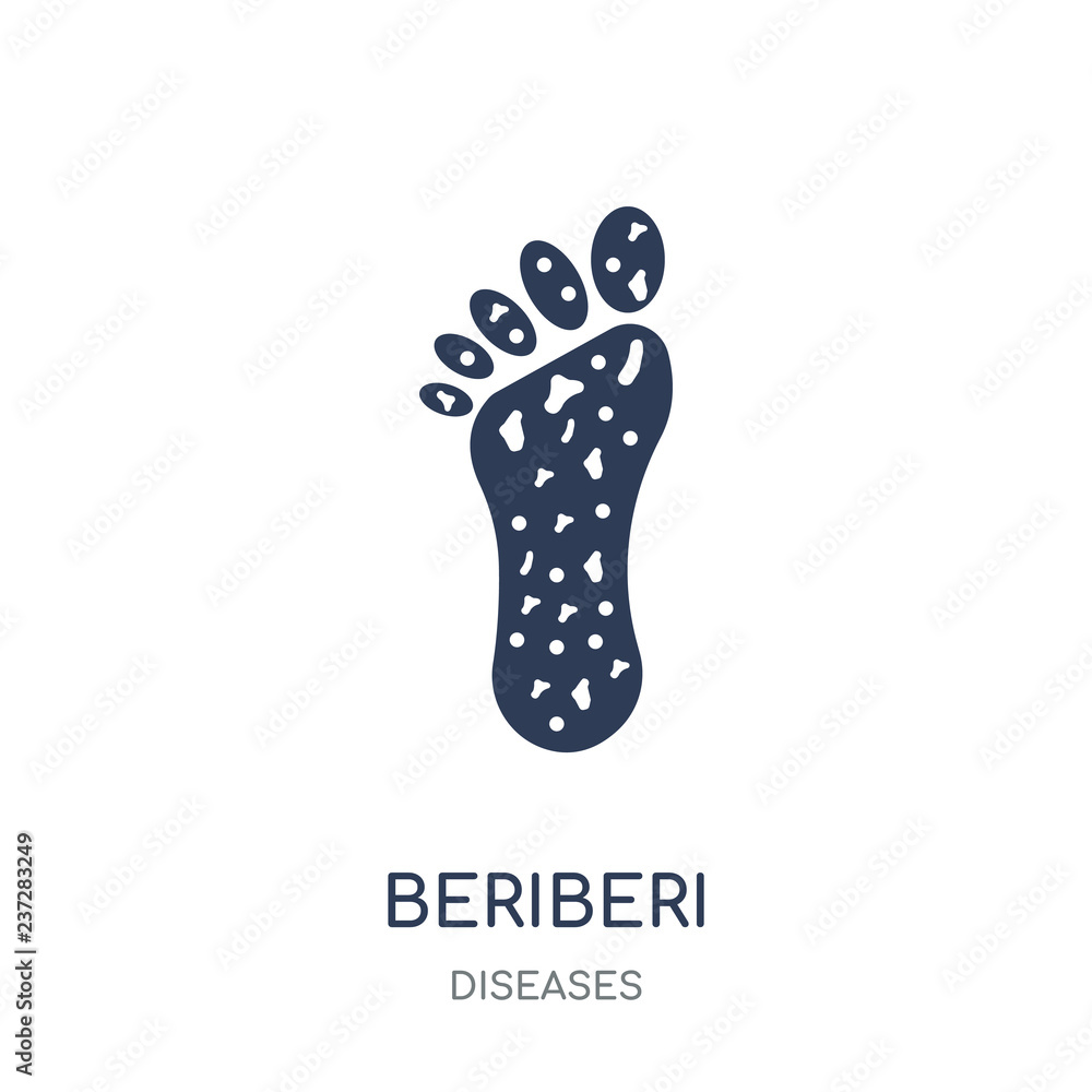 Beriberi icon. Beriberi filled symbol design from Diseases collection ...