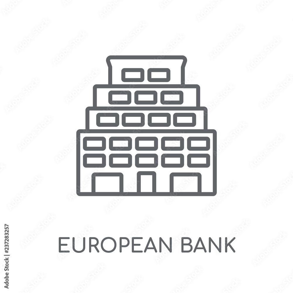 European Bank for Reconstruction and Development linear icon. Modern ...
