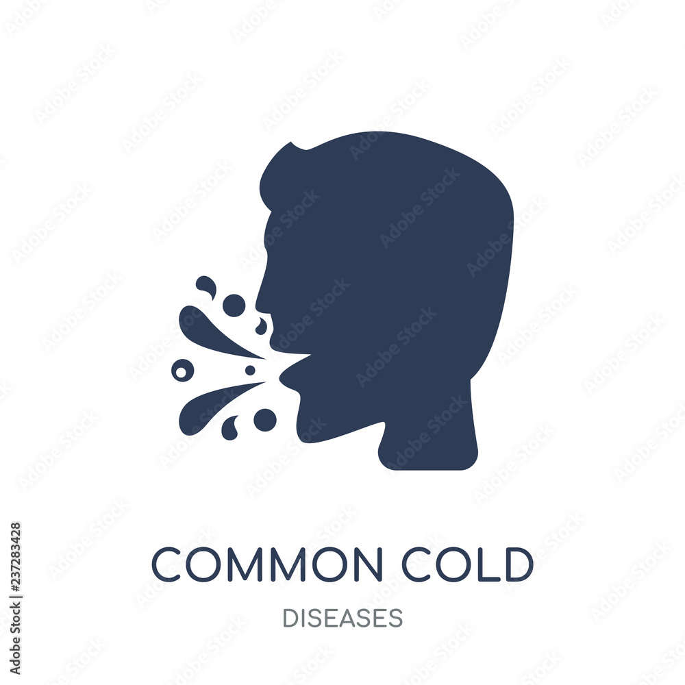 Common cold icon. Common cold filled symbol design from Diseases ...