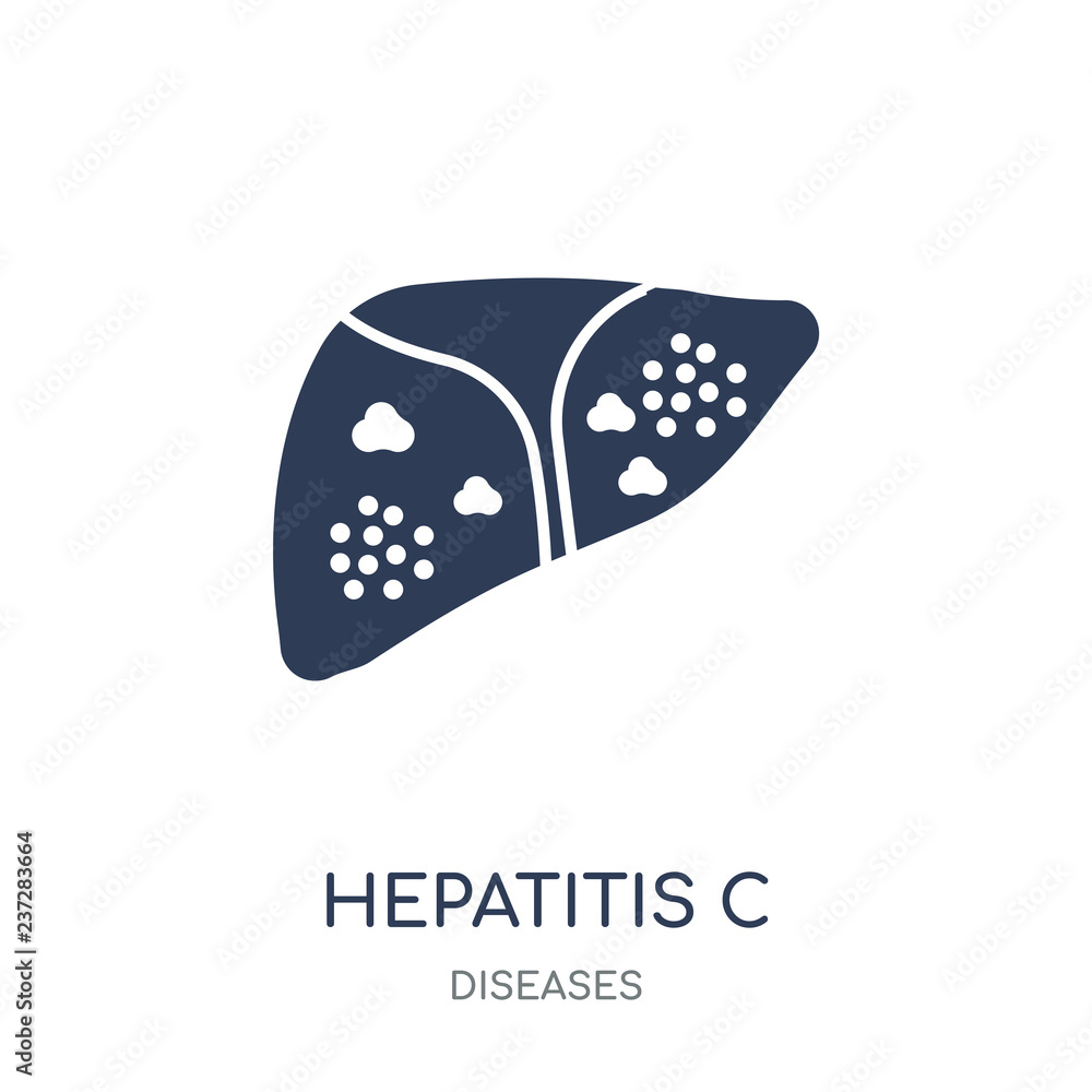 Hepatitis C icon. Hepatitis C filled symbol design from Diseases ...