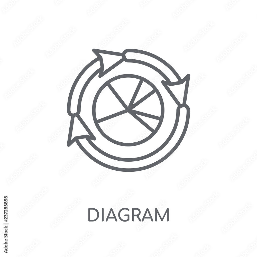 Diagram linear icon. Modern outline Diagram logo concept on white ...