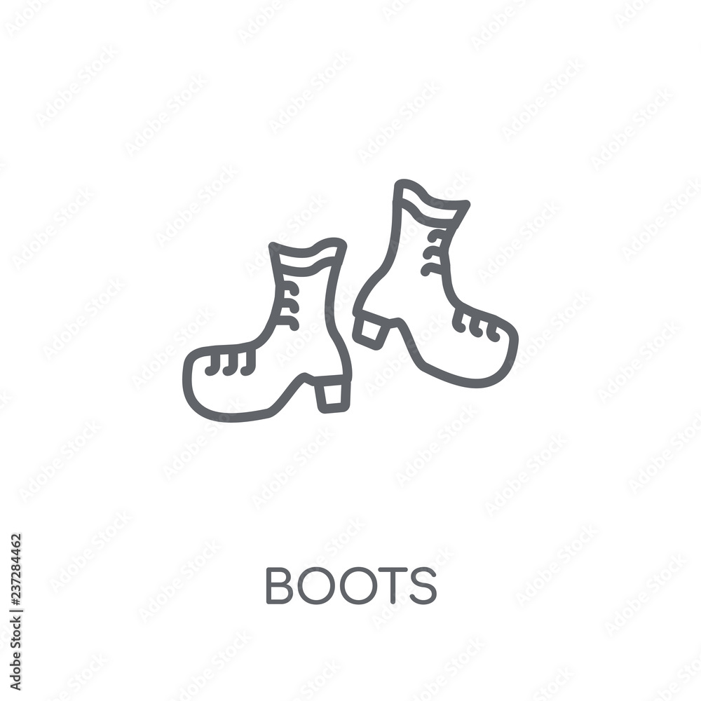 Boots linear icon. Modern outline Boots logo concept on white ...