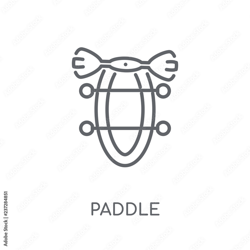 Paddle linear icon. Modern outline Paddle logo concept on white ...