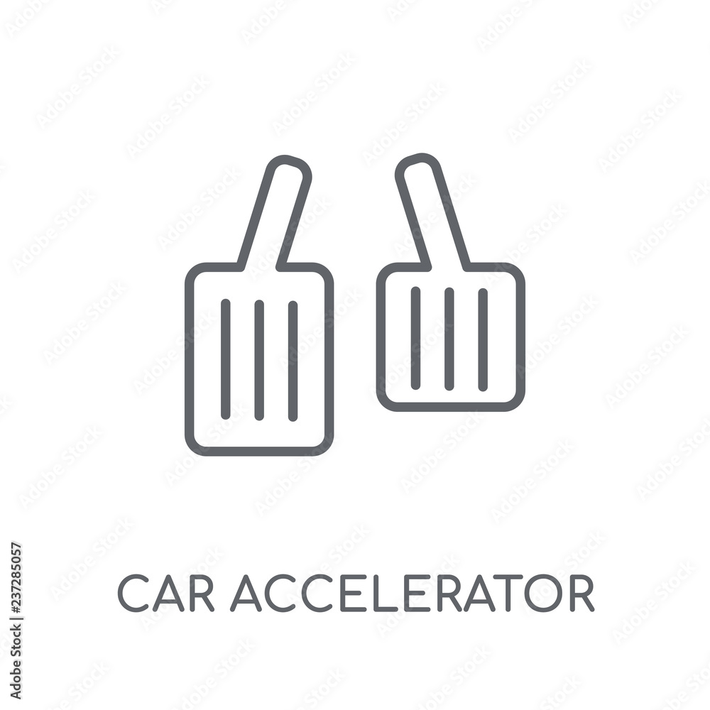 car accelerator linear icon. Modern outline car accelerator logo ...