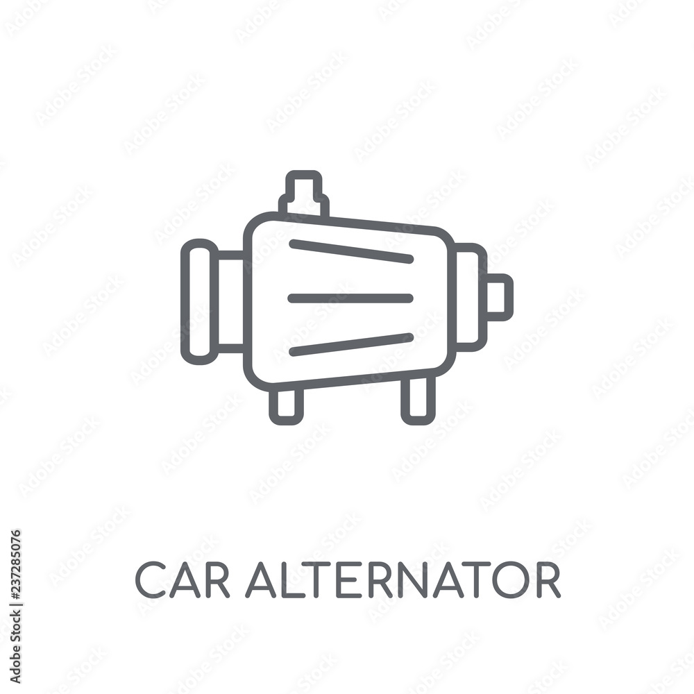 car alternator linear icon. Modern outline car alternator logo concept ...