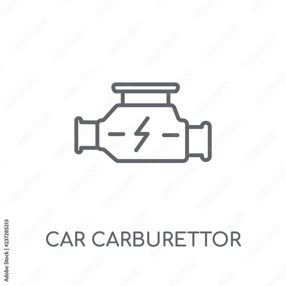 car carburettor linear icon. Modern outline car carburettor logo ...