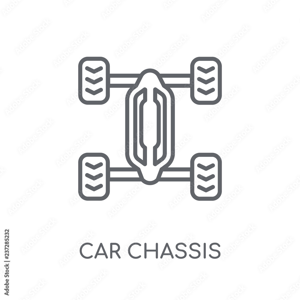 car chassis linear icon. Modern outline car chassis logo concept on ...