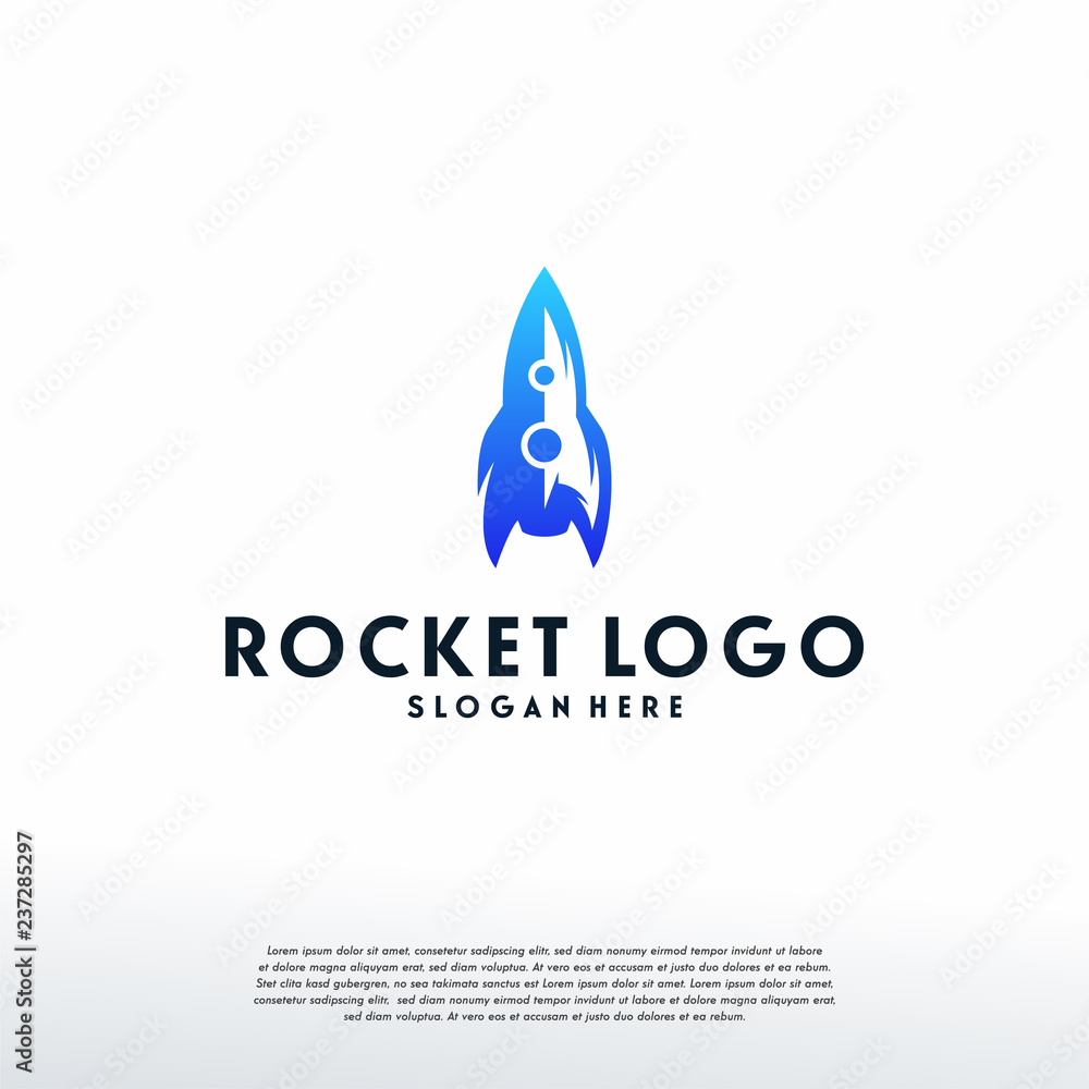 Rocket logo designs template, Simple Iconic rocket symbol Stock Vector ...