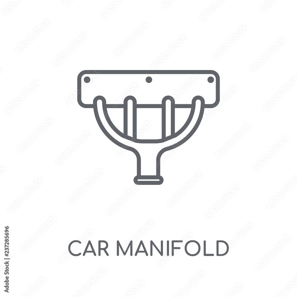 car manifold linear icon. Modern outline car manifold logo concept on ...